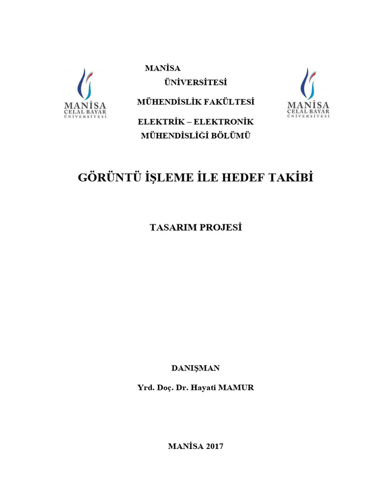 Goruntu Isleme Ile Hedef Takibi Tasarim | PDF