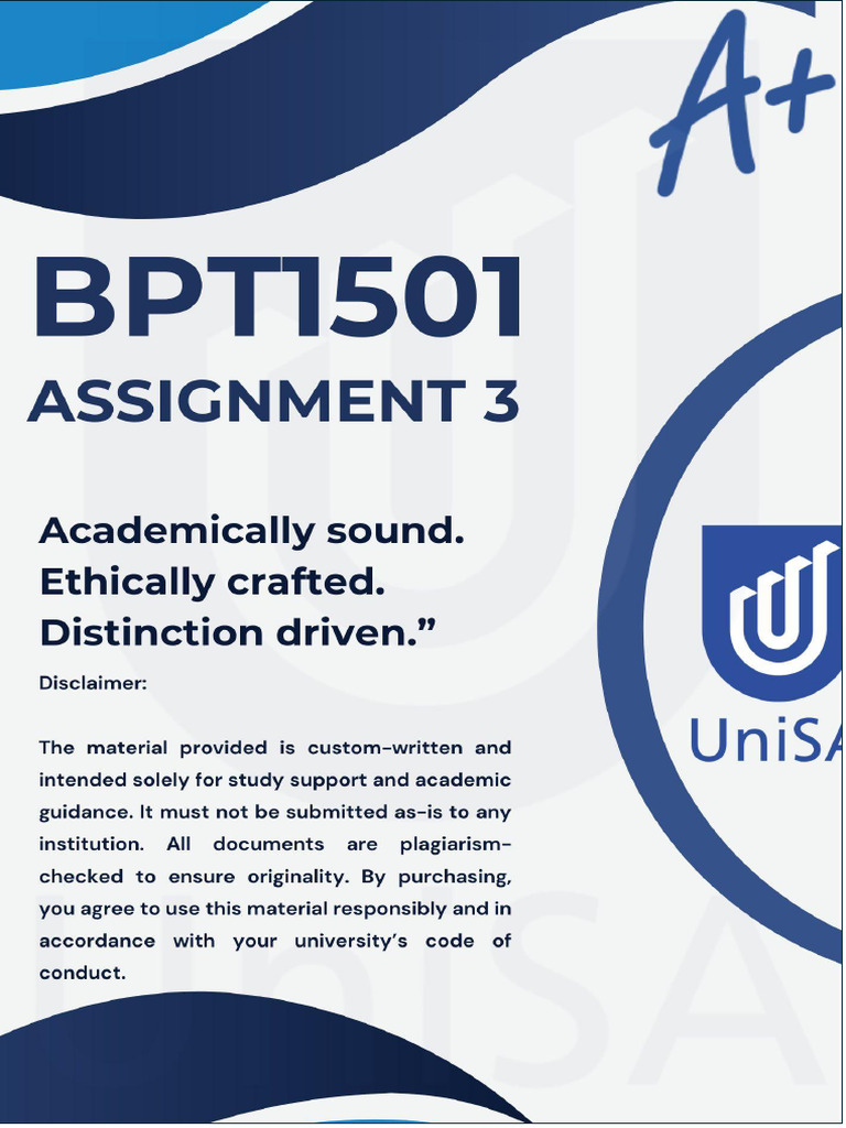 Bpt1501 Assignment 3 Semester 2 2025 Complete Answers | PDF | Inclusion ...