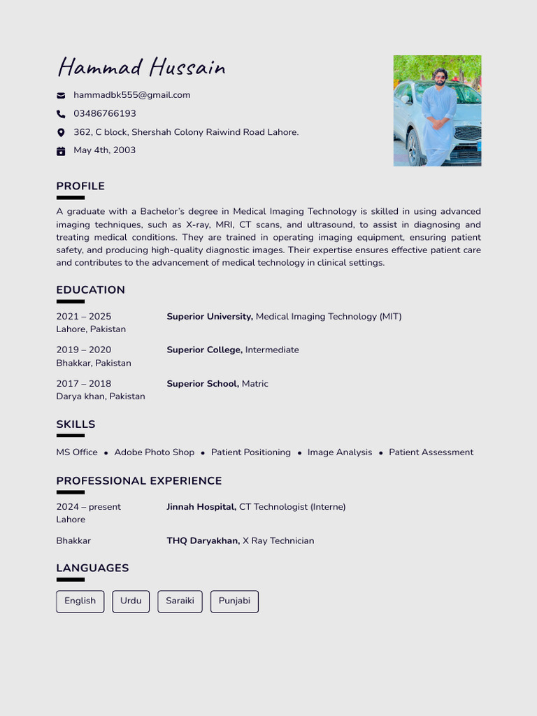 Hammad Hussain FlowCV | PDF