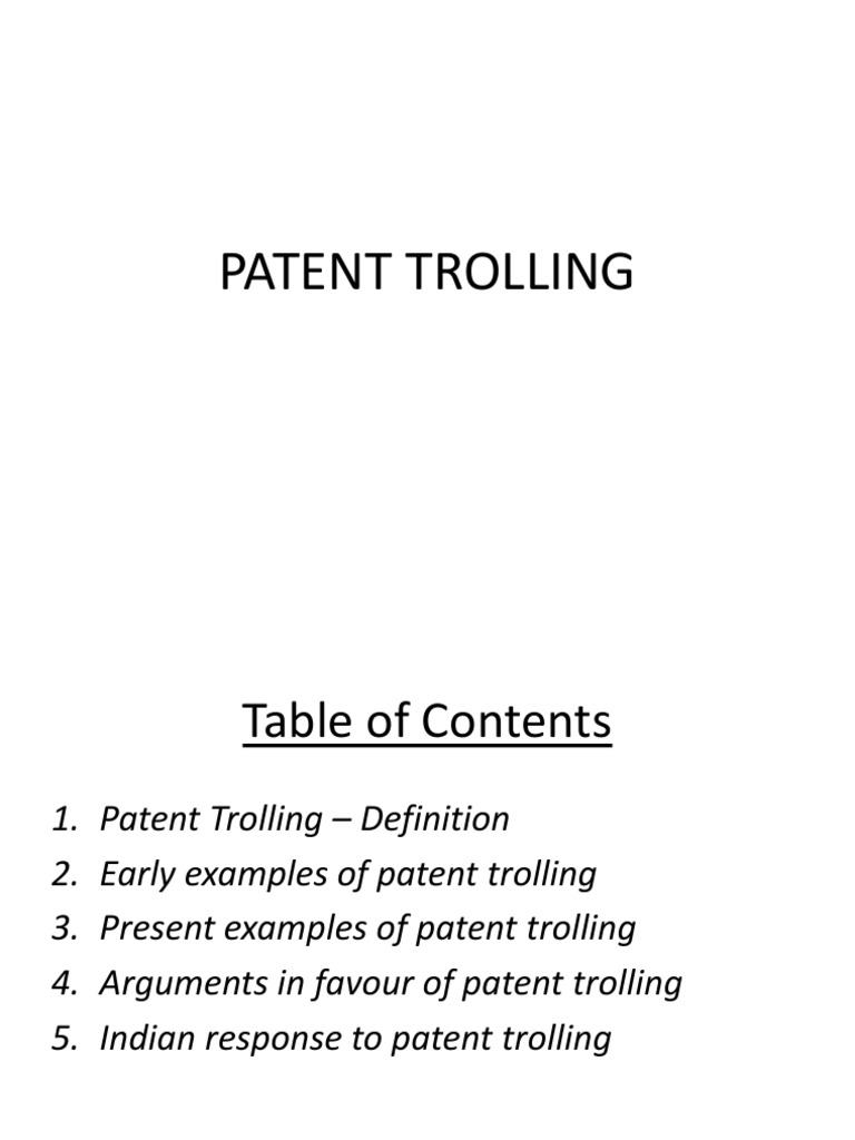 Patent Troll | PDF | Patent | Patent Infringement