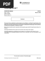 Cambridge IGCSE: Computer Science 0478/12 | PDF | Central Processing ...