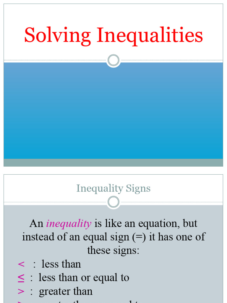 Switching Inequality Signs Explained | PDF | Inequality (Mathematics ...