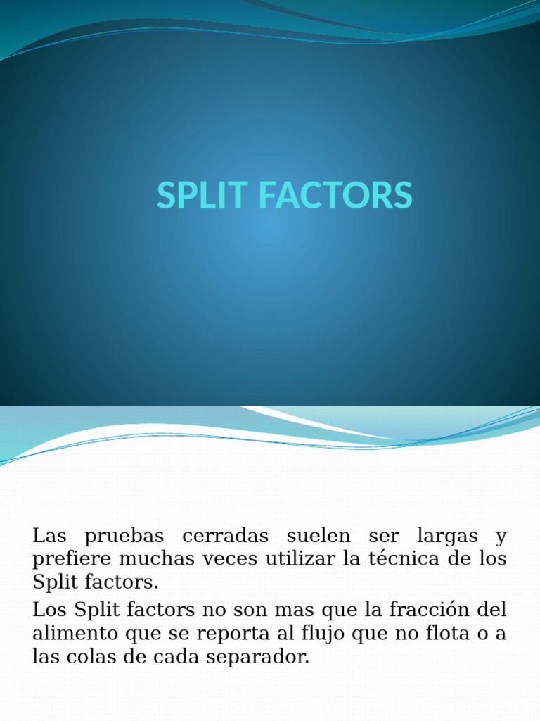 Simulación de Split Factors en Flotación | PDF