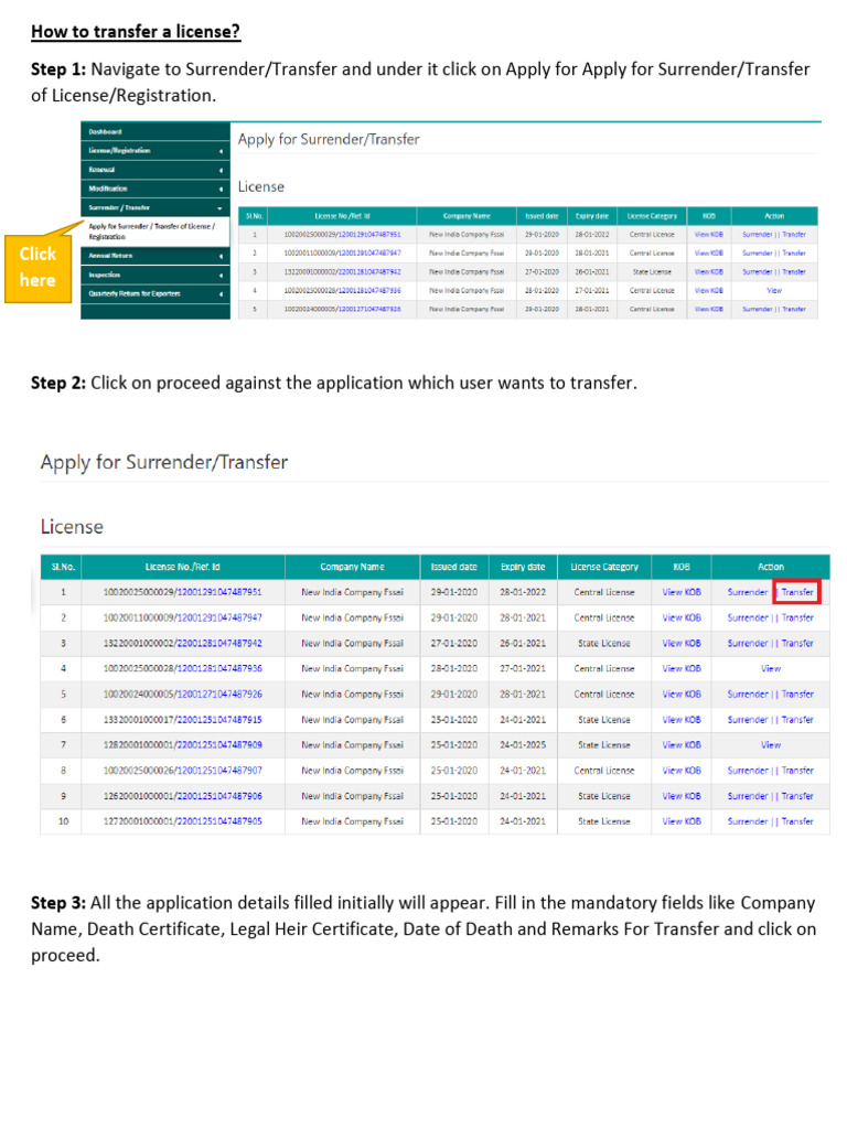 How To Transfer A License | PDF