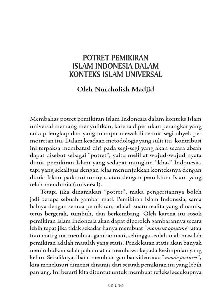 1995 02 Potret Pemikiran Islam Indonesia Dalam Konteks Islam Universal ...