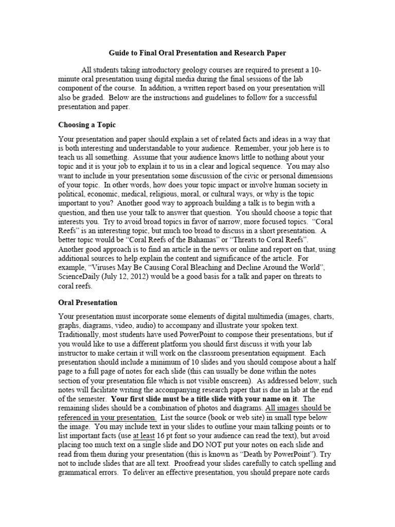 Geology Presentation and Paper Guide | PDF | Planetary Science | Mars