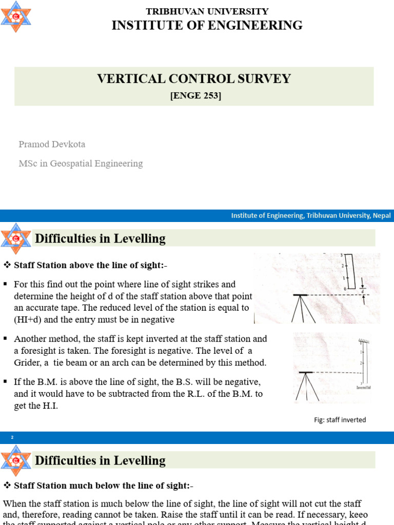 2.3 Vertical Control Survey | PDF | Surveying | Sea Level