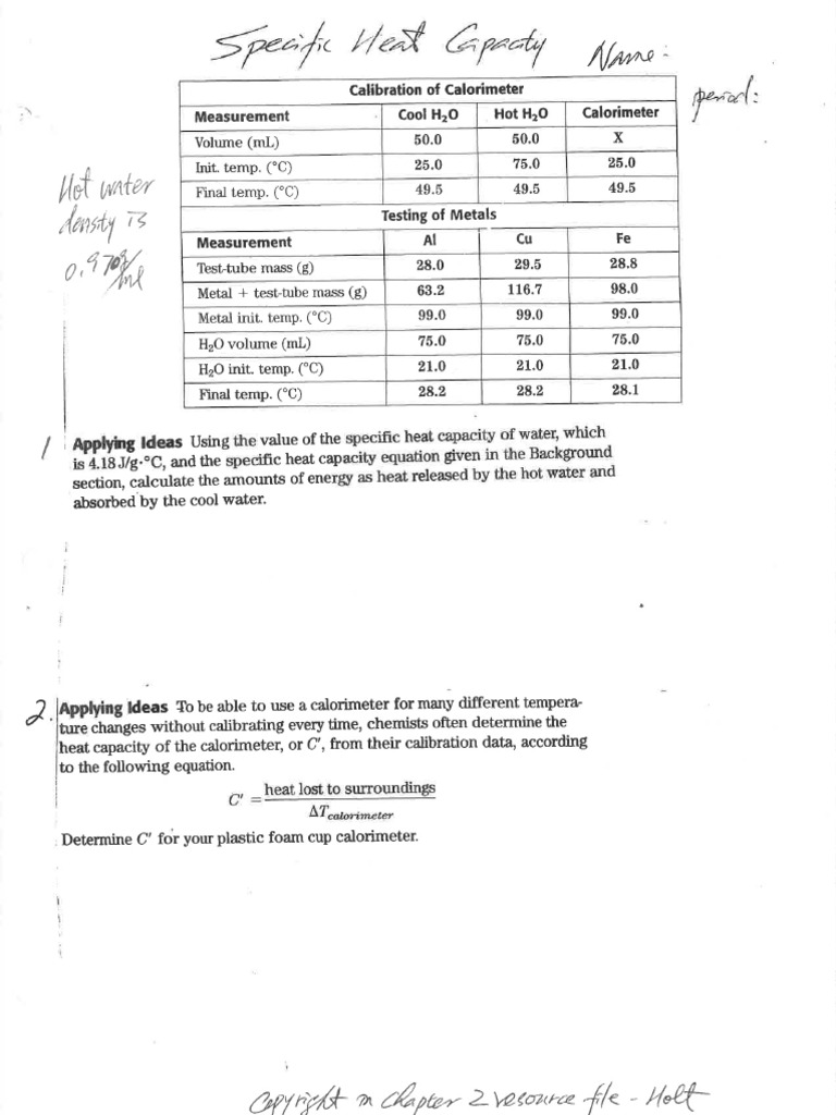 Calorimeter - Lab For The Amazing Science of Chemistry | PDF