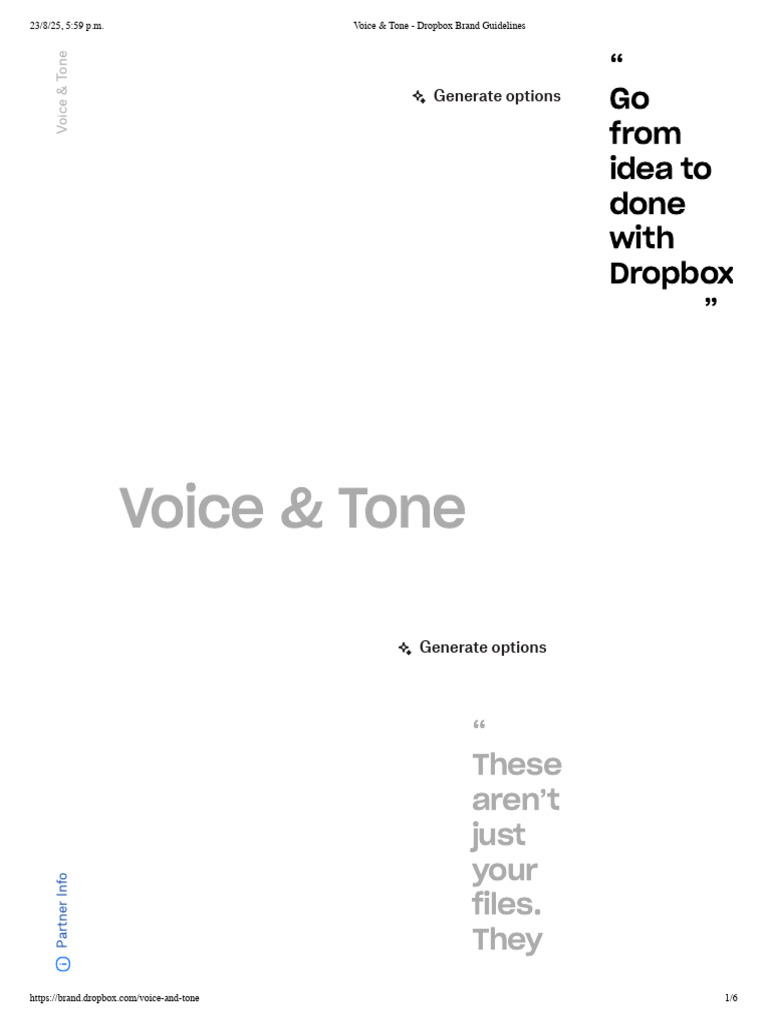 Voice & Tone - Dropbox Brand Guidelines | PDF | Terms Of Service