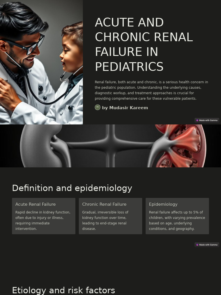 Acute and Chronic Renal Failure in Pediatrics | PDF | Chronic Kidney ...