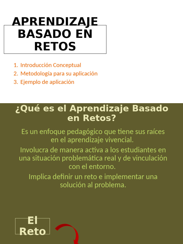 Aprendizaje Basado en Retos: Guía Completa | PDF | Aprendizaje | Evaluación