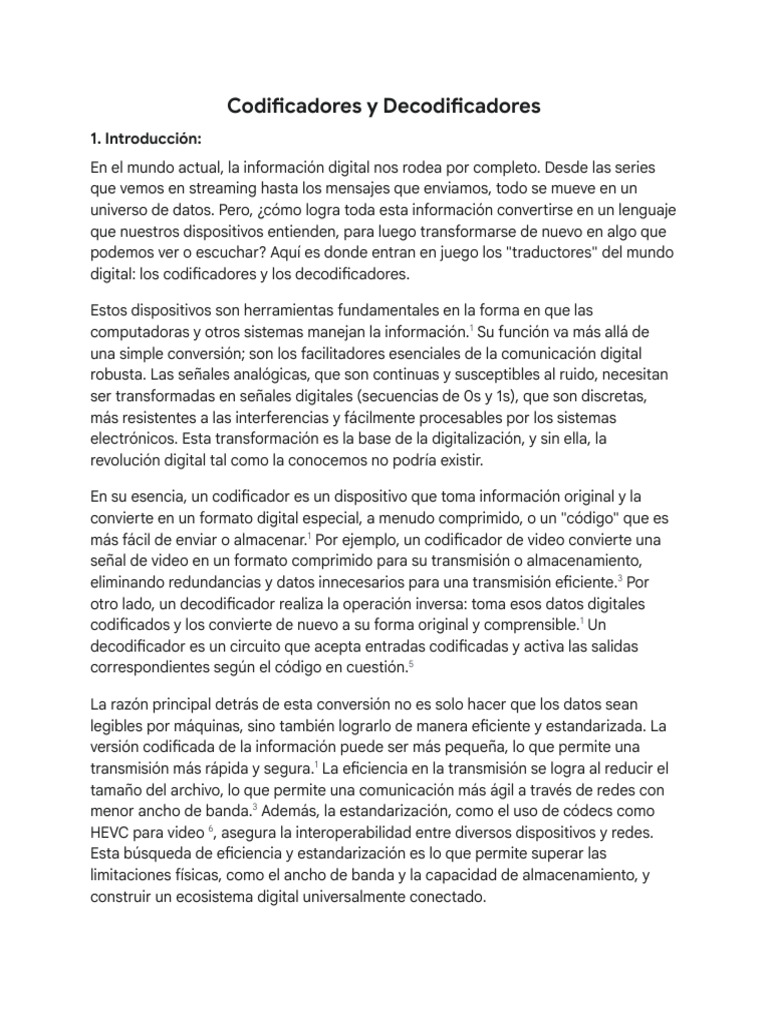 Codificadores y Decodificadores Digitales | PDF | Televisión ...