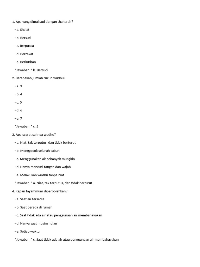 soal dan jawaban keislaman 10 semseter 2 - Copy | PDF