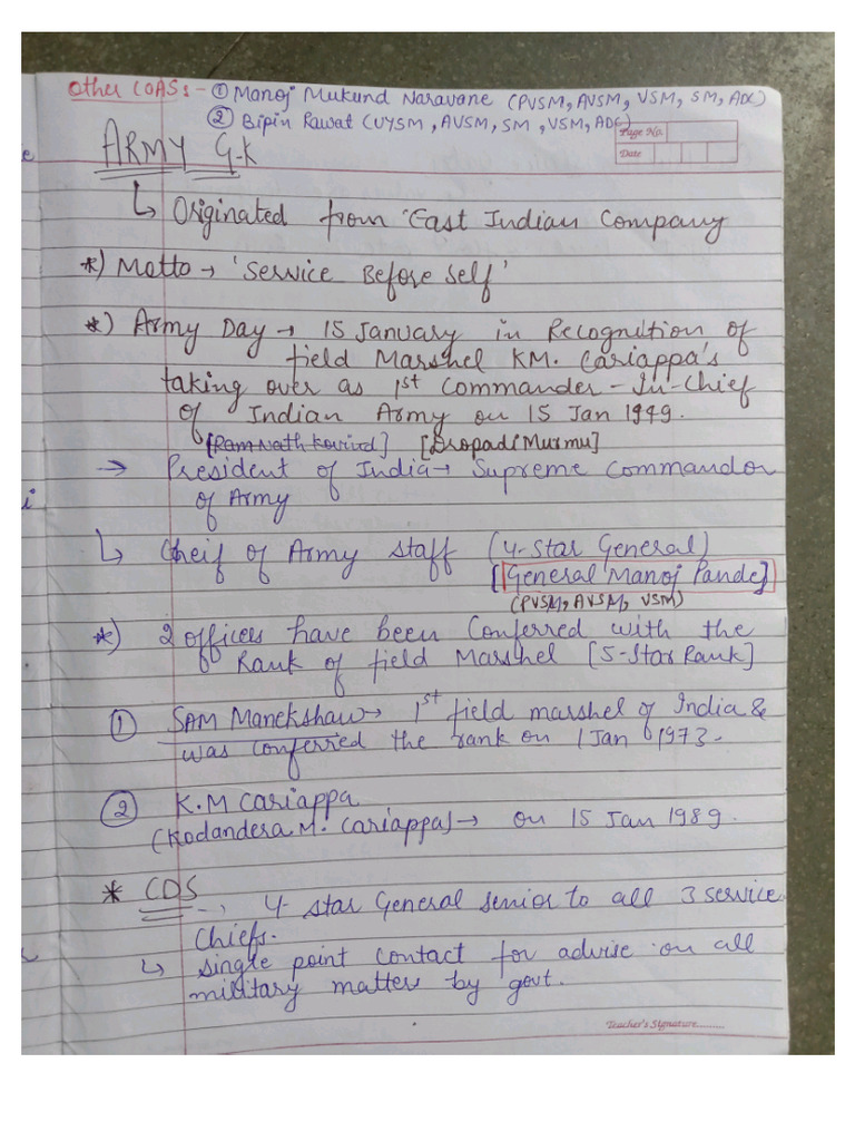 Army General Knowledge | PDF