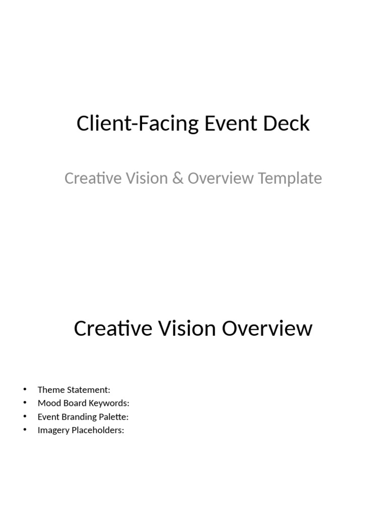 Client Facing Deck Template | PDF