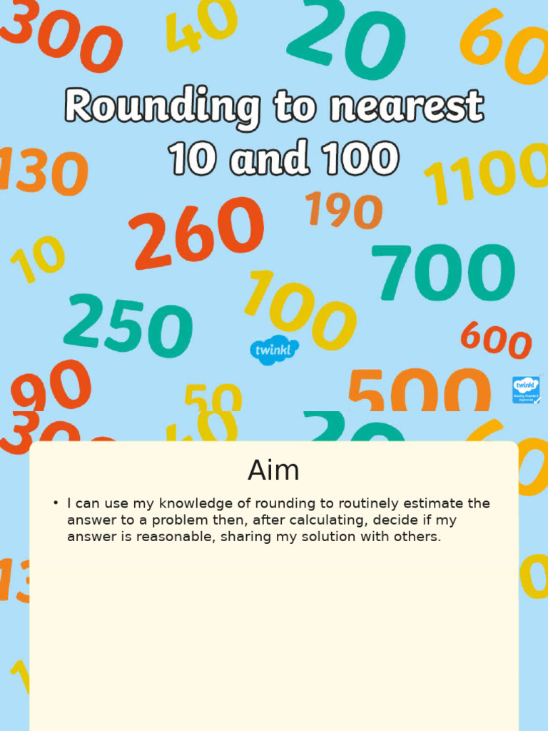 Rounding Numbers To The Nearest 10 and 100 | PDF | Association Football