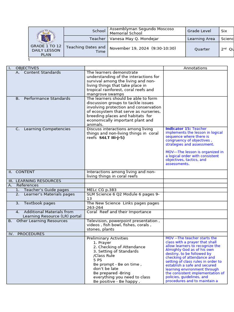 Lesson Plan CO - 2nd Quarter | PDF | Learning | Teachers