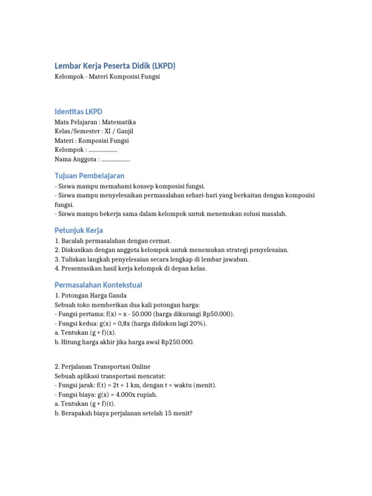 LKPD_Komposisi_Fungsi_Kelompok_Rubrik | PDF