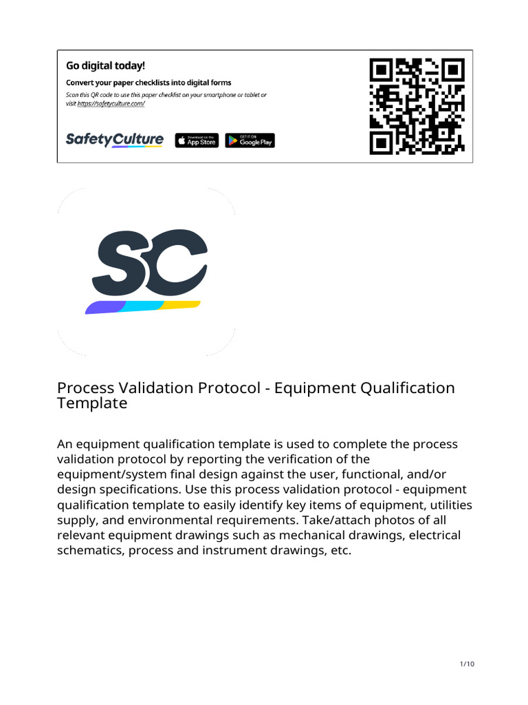 Equipment Qualification Protocol Template | PDF | Verification And ...