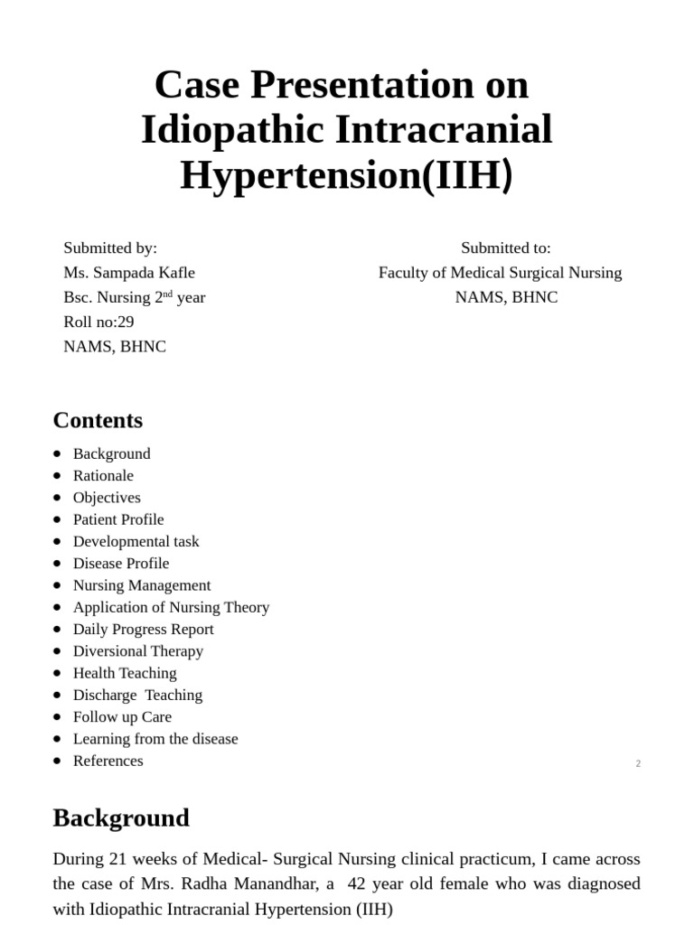 Idiopathic Intracranial Hypertension | PDF | Cerebrospinal Fluid | Vein