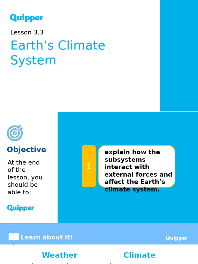 L3.2 Earth and Life Science SHS 3.3 Earths Climate System | PDF ...