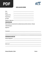Sick Leave Form | PDF