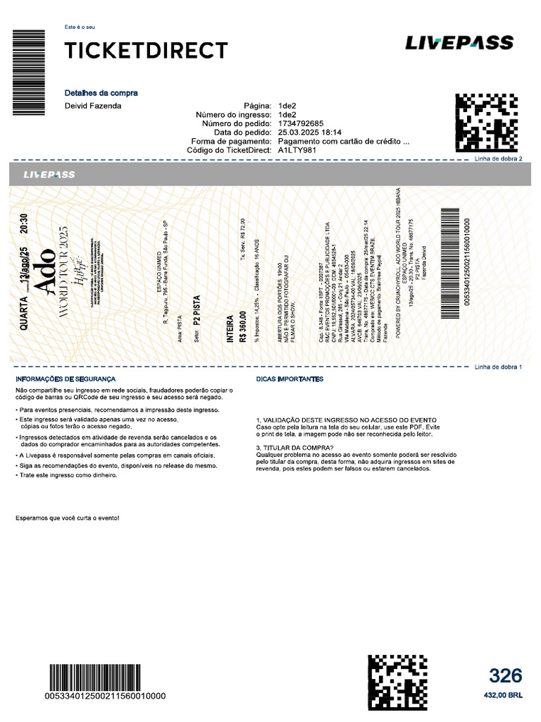 Ingressos Ado | PDF