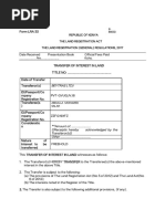Form-LRA-33 TRANSFER | PDF | Common Law | Document
