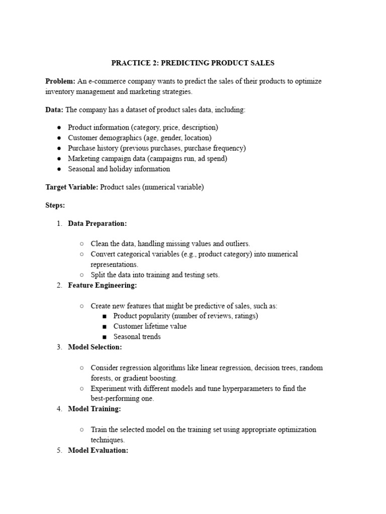 ML Project - Predicting Product Sales | PDF | Mean Squared Error ...