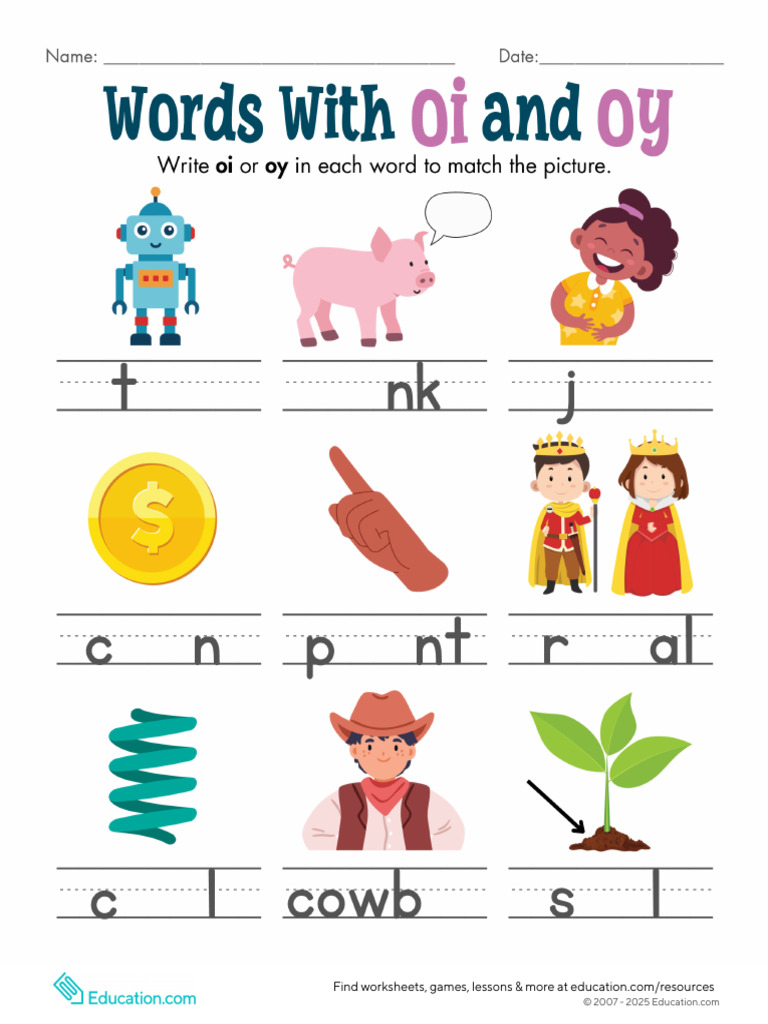 Words With Oi and Oy | PDF