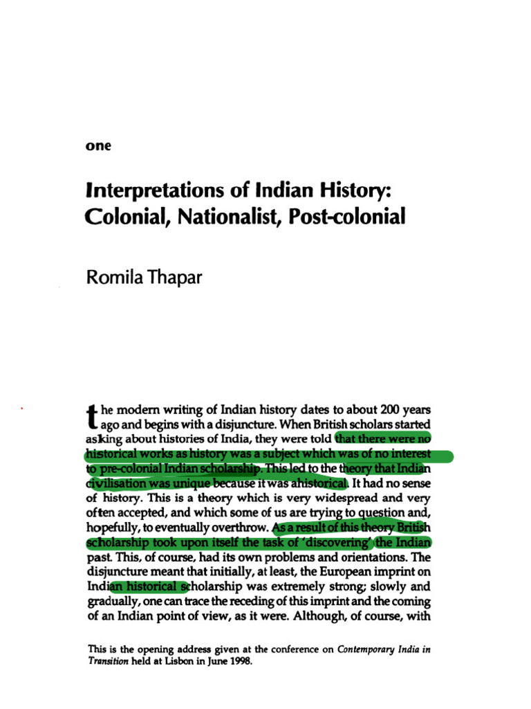 Romila Thapar | PDF