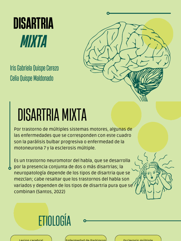 Disartria Mixta: Causas y Rehabilitación | PDF | Sistema nervioso ...