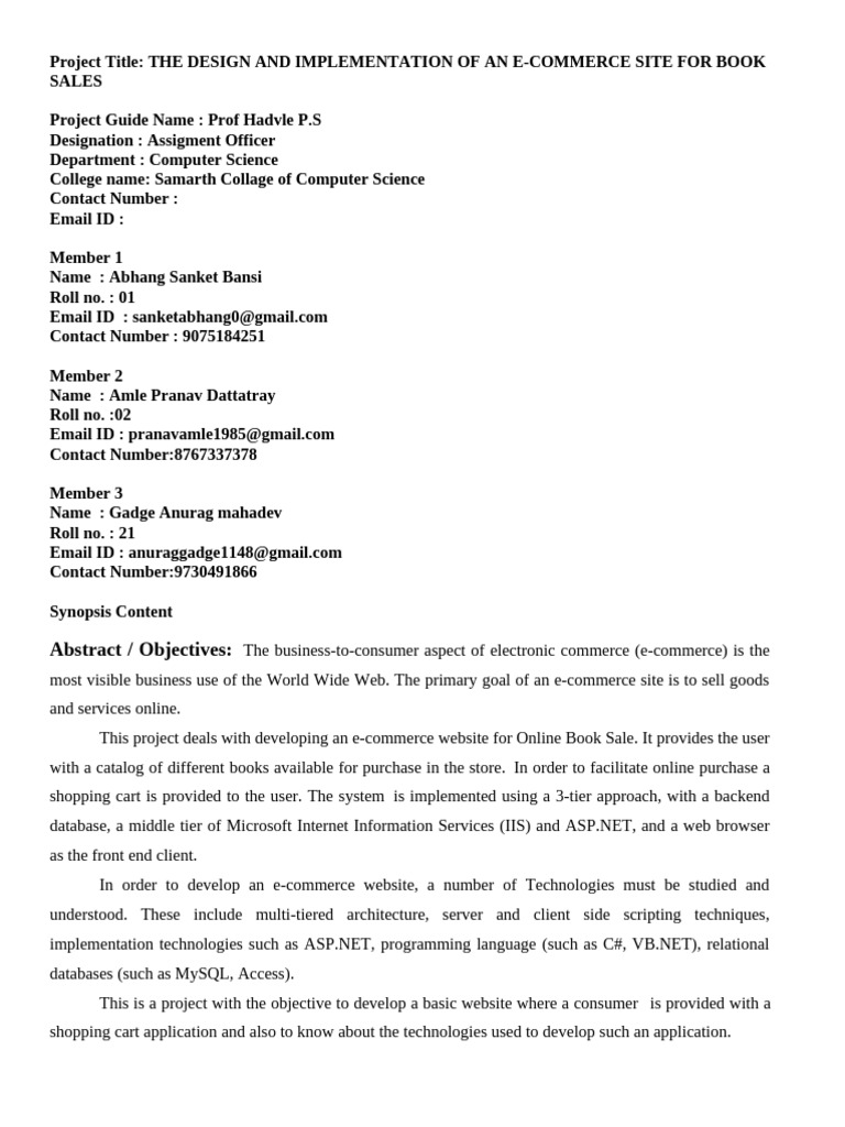 Synopsis Format | PDF | Databases | Data Model