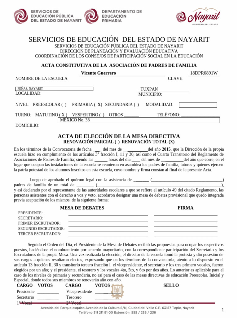 Apf - Acta | PDF | Gobierno