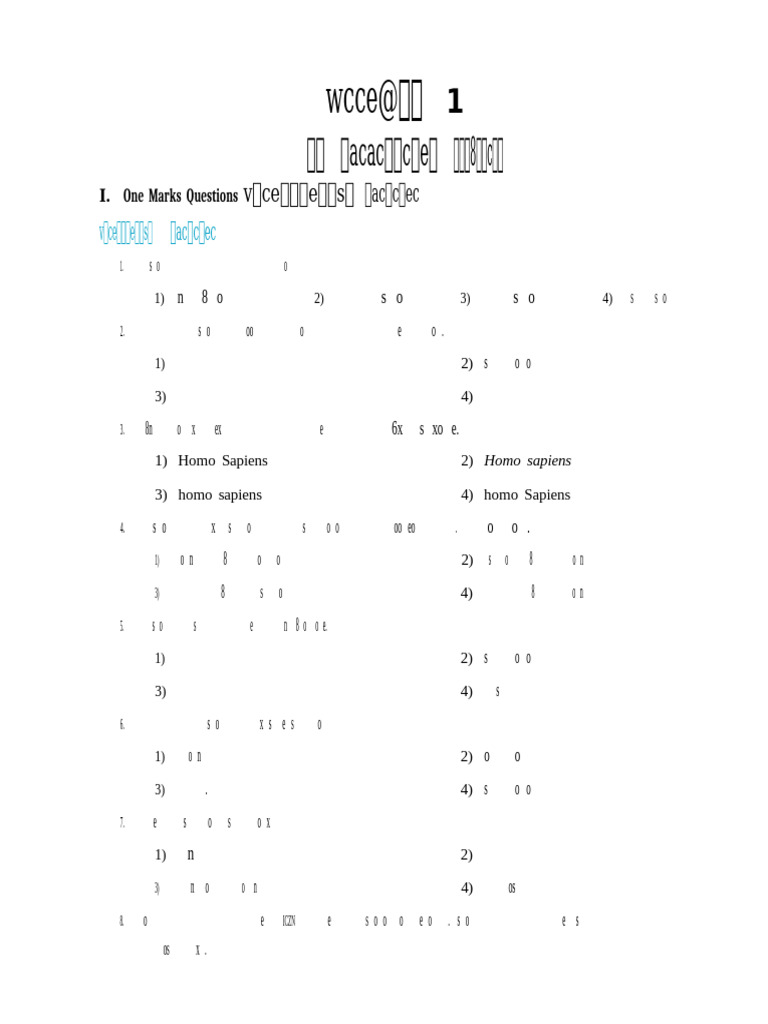 Zoology Chapter 1 TM | PDF