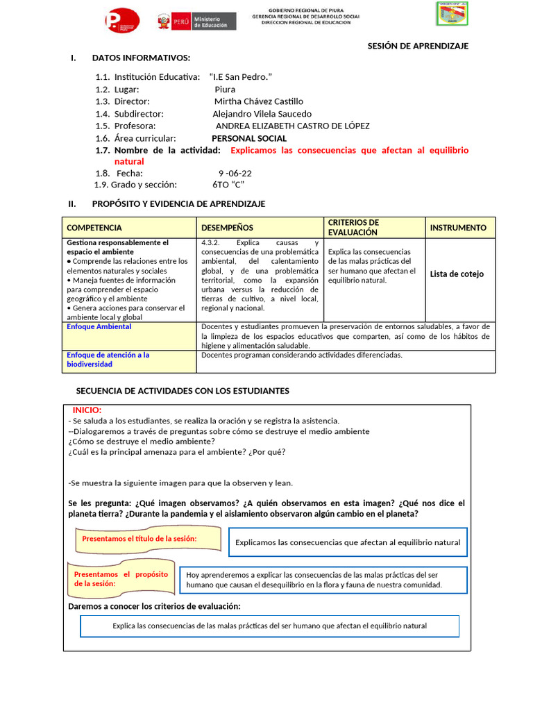 Consecuencias del Desequilibrio Natural | PDF | Cambio climático ...