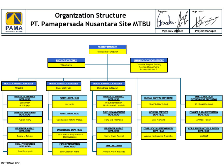 Organization Structure of PT Pama MTBU | PDF