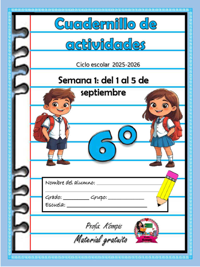 6° S1 Cuadernillo de Actividades (Anexos) Profa. Kempis | PDF