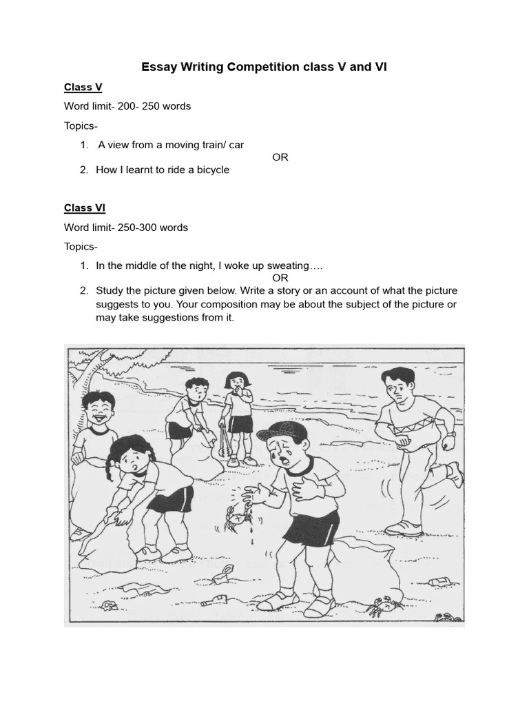 Essay Competition for Classes V & VI | PDF