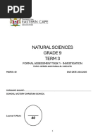 Grade 9 Term 3 Natural Science Project | PDF | Series And Parallel ...