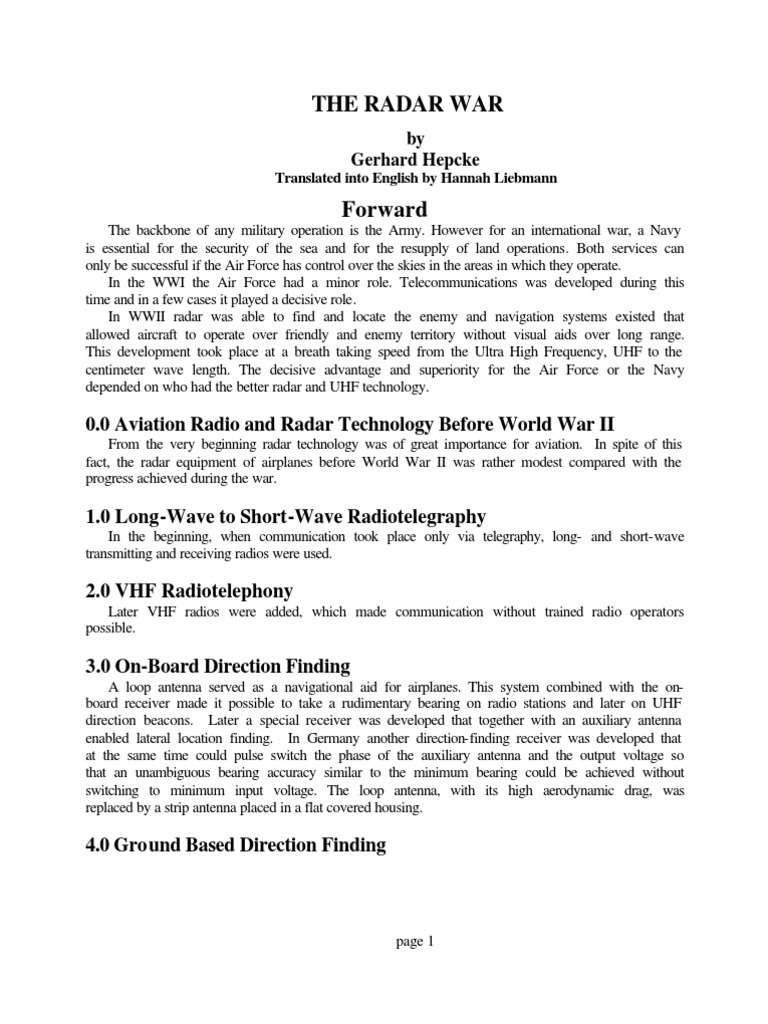 Radar War | PDF | Radar | Transmitter