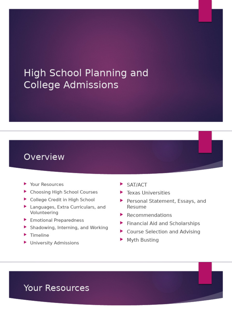 College Readiness Presentation | PDF | Sat | University And College ...