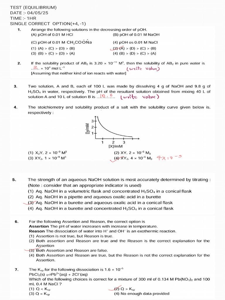 Test (Equilibrium) - 250504 - 101128 | PDF