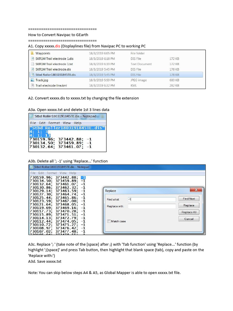 How To Convert Navipac To GEarth | PDF