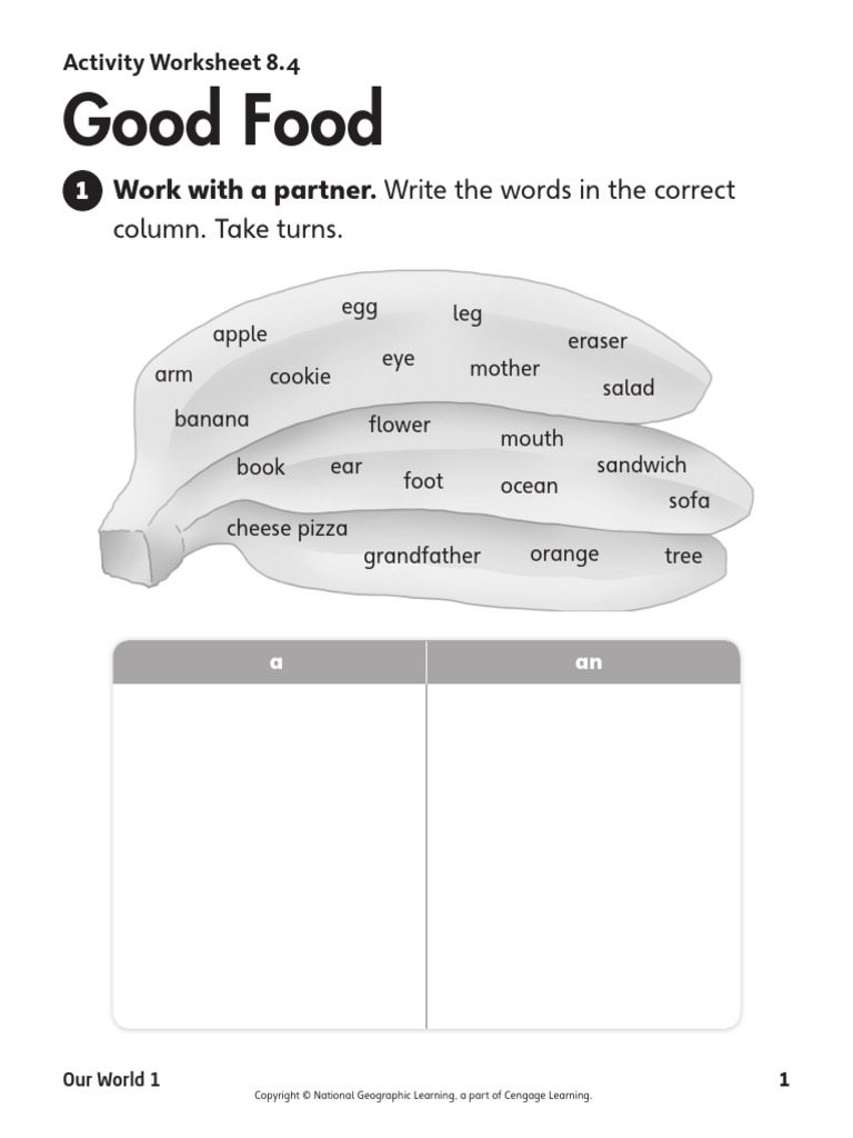 Food Preference Activity Worksheet | PDF