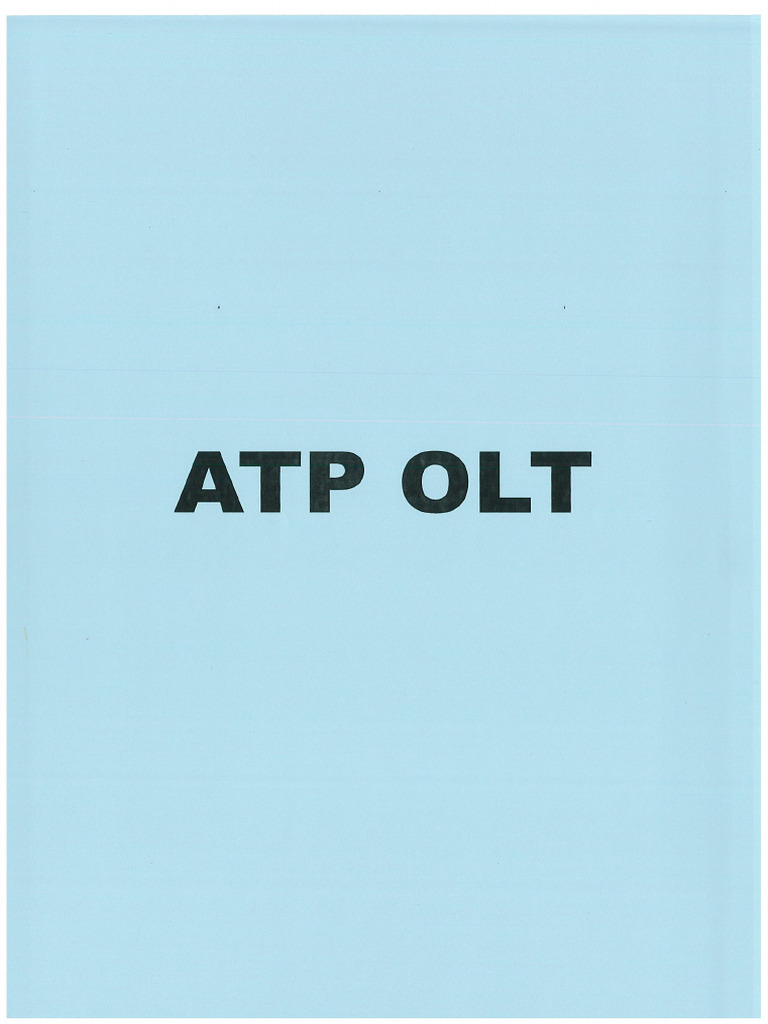 Cover Atp Olt | PDF