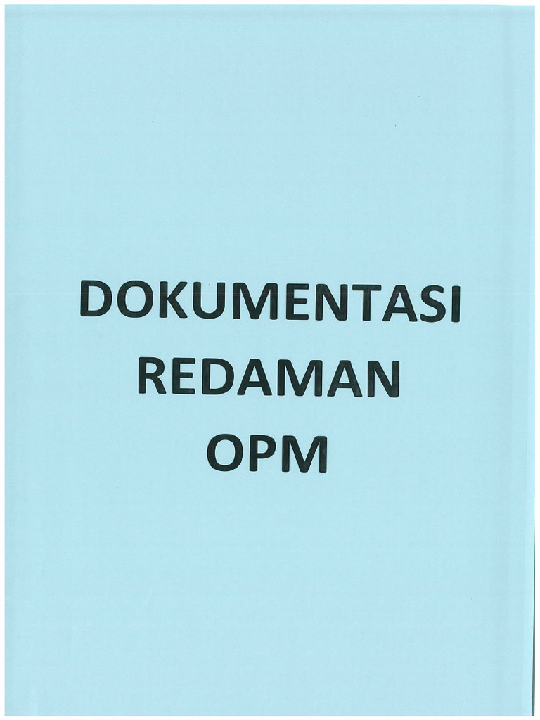 Cover Doc Redaman Opm | PDF