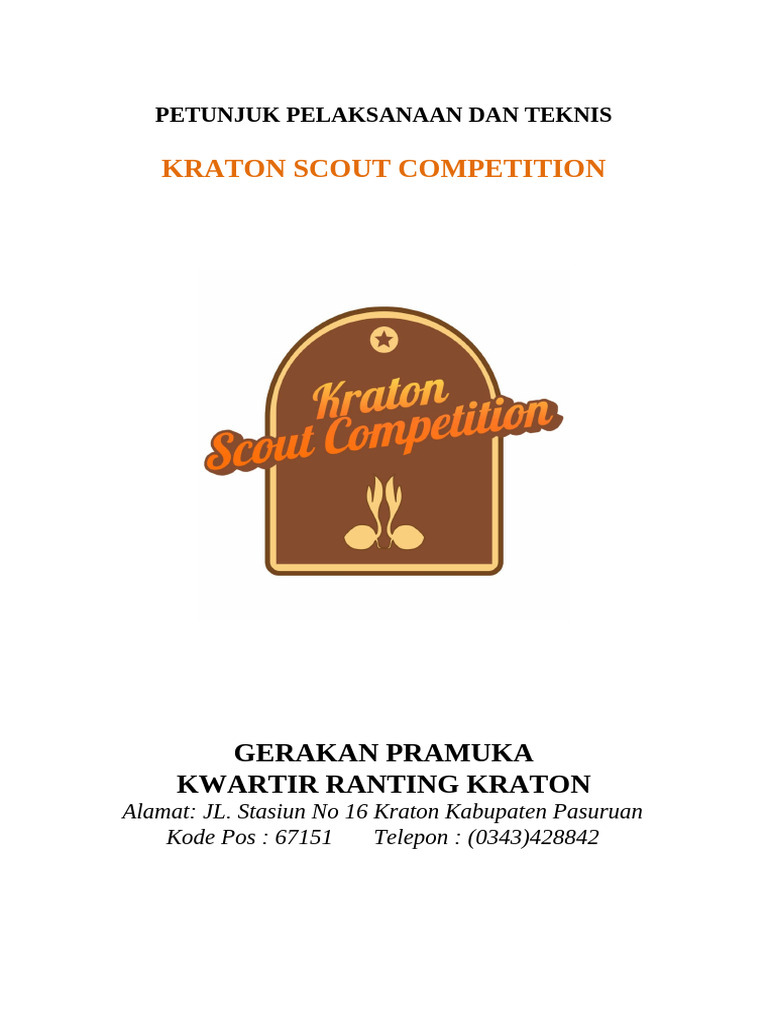 Juklak Juknis KSC 2025 Kwarran Kraton Fix | PDF