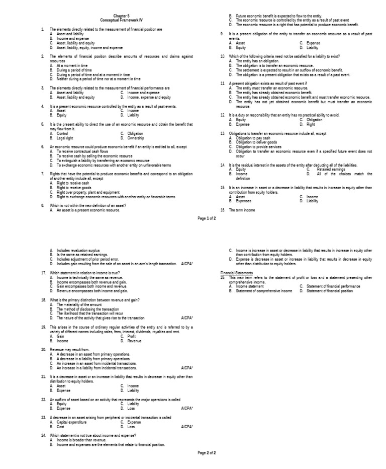 05 Conceptual Framework IV (25) | PDF | Expense | Equity (Finance)