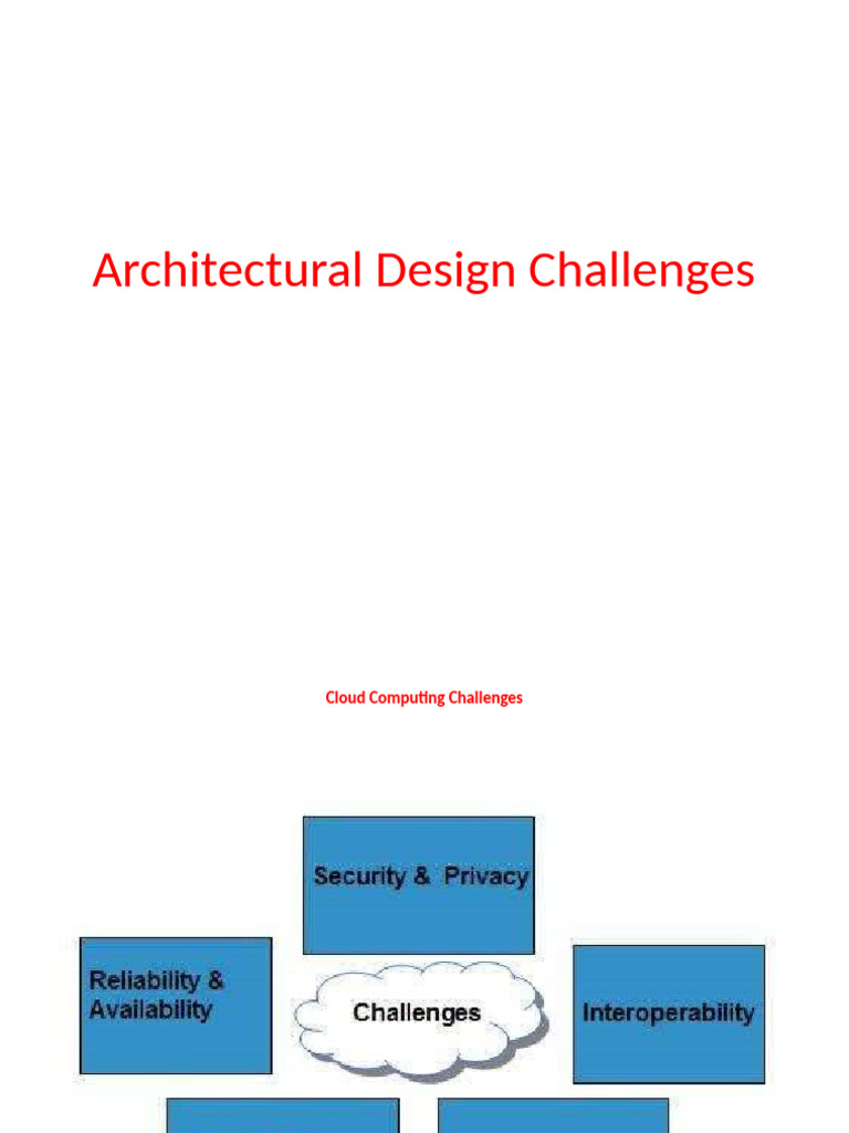 Architectural Design Challenges | PDF | Cloud Computing | Computing
